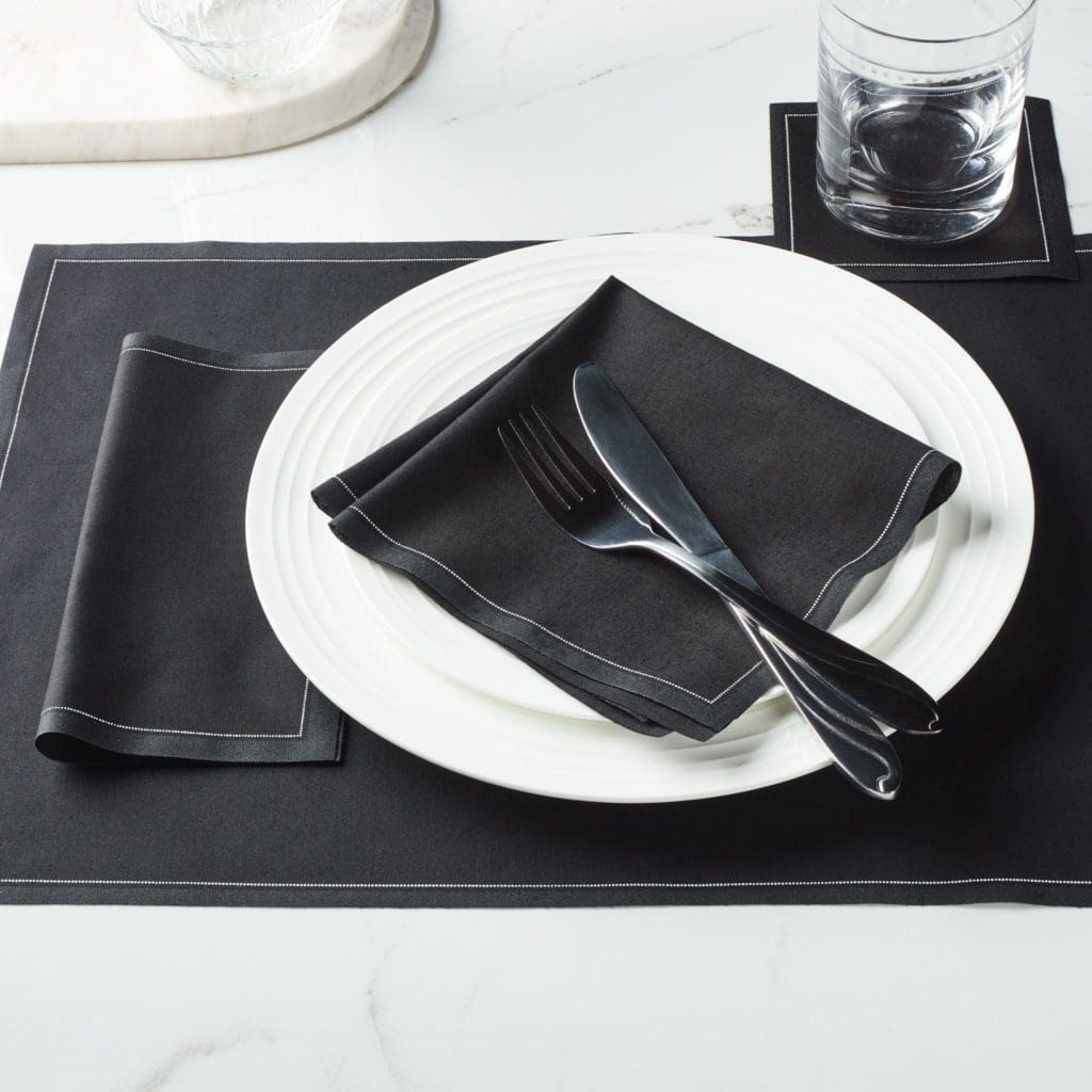 Black Basics Collection Napkins Set - Eco-Friendly