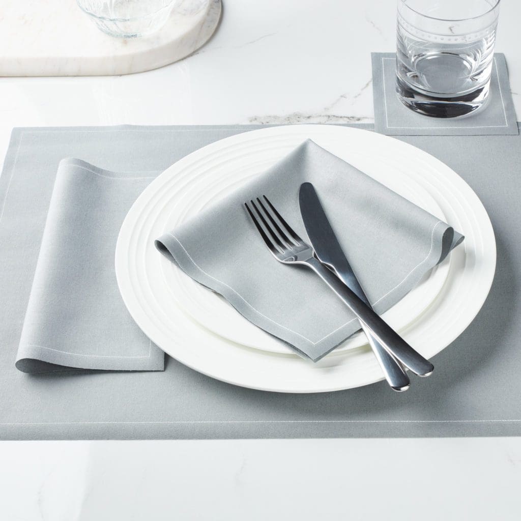 Intense Grey Linen Basics Collection Napkins Set - Eco-Friendly