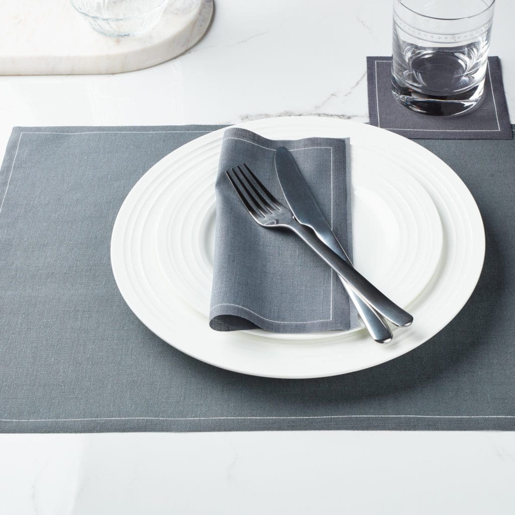 Intense Grey Linen Basics Collection Napkins Set - Eco-Friendly