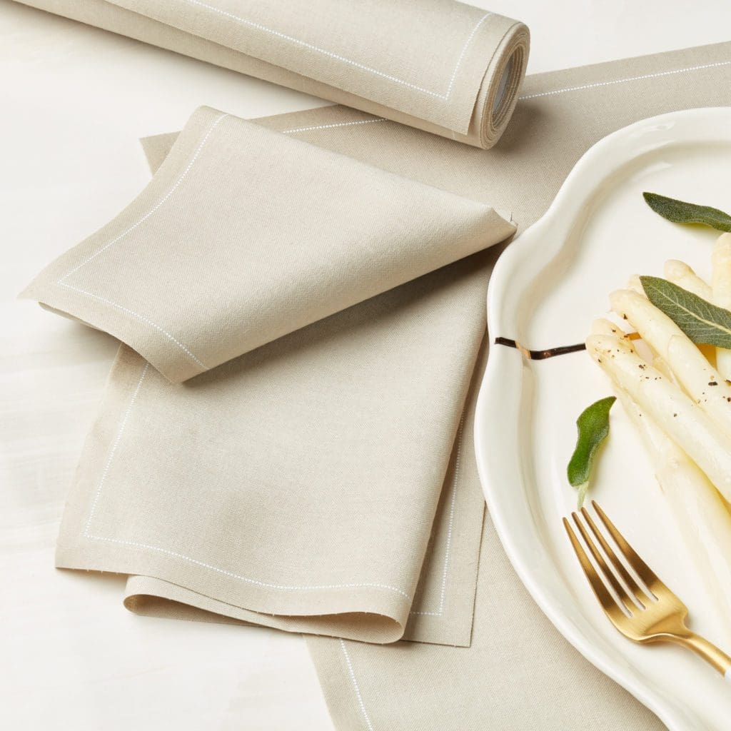 Sand Cotton Dinner Napkins 12 Units